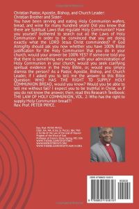 THE LAW OF HOLY COMMUNION, VOL. 2: WHO HAS THE RIGHT TO SUPPLY HOLY ...